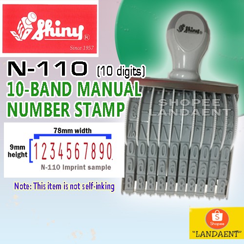 SHINY 10-Band Number Stamp (N-110) | Shopee Philippines