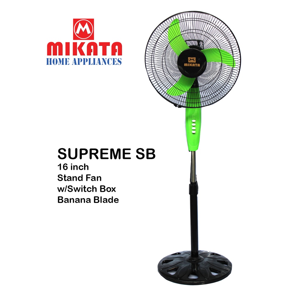 Mikata SUPREME SB Stand Fan 16 inches 3 Banana Blade Energy Saving ...