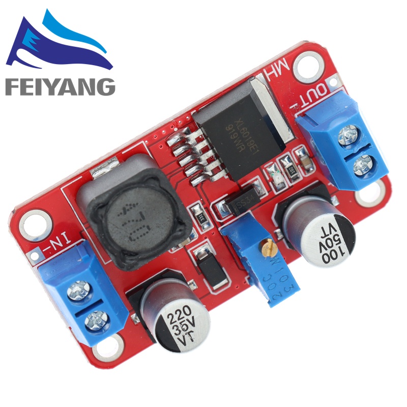 XL6019 step-up 5A Current DC to DC 3V-35V to 5V-40V Adjustable Boost ...