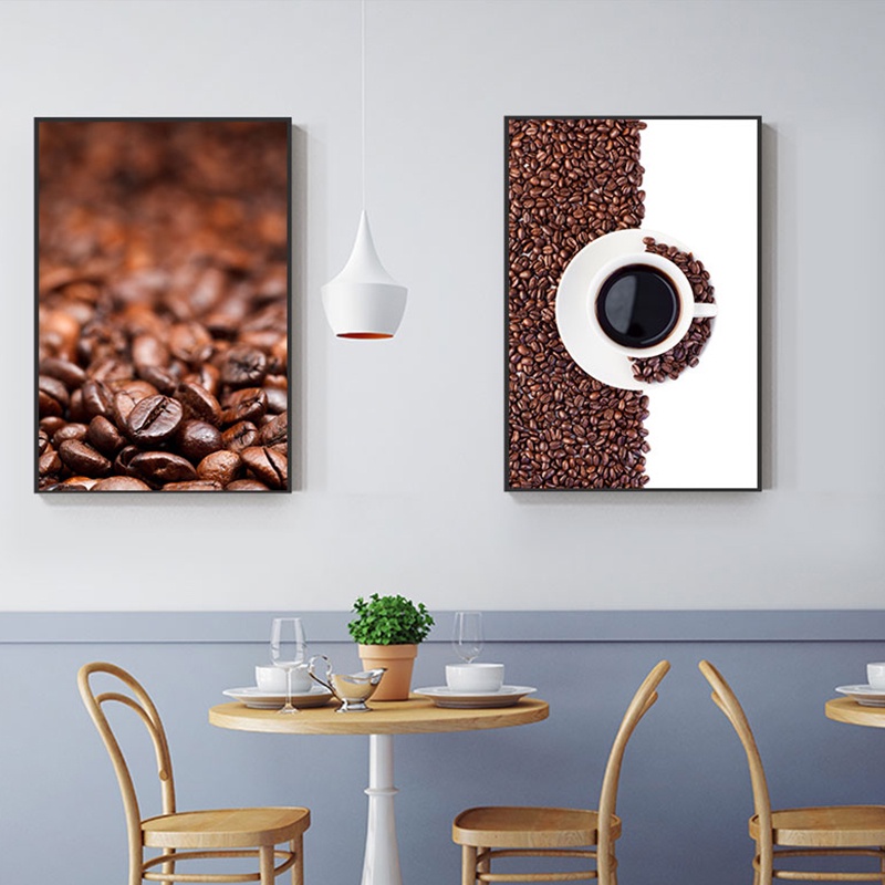 Coffee Beans Fruit Blueberry Canvas Painting High Tea Posters n Prints ...