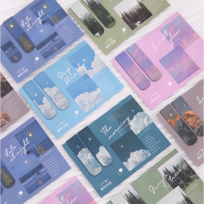 2pcs Magnet Bookmark Magnetic Reading Book Mark Page Clips Stationery ...