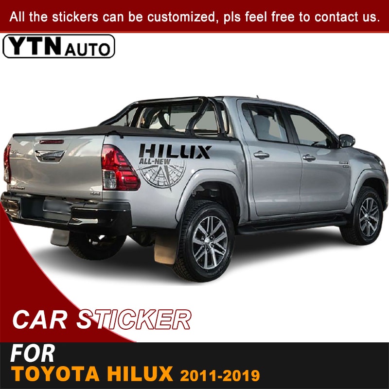 Rear Trunk Car Stickers For Toyota Hilux Revo 2011-2016 2017 2018 2019 ...