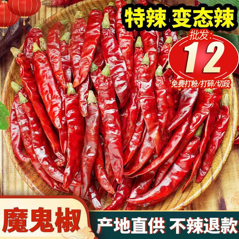 Super spicy super spicy pepper Indian devil pepper 250g-500g red fragrant dry pepper noo ...