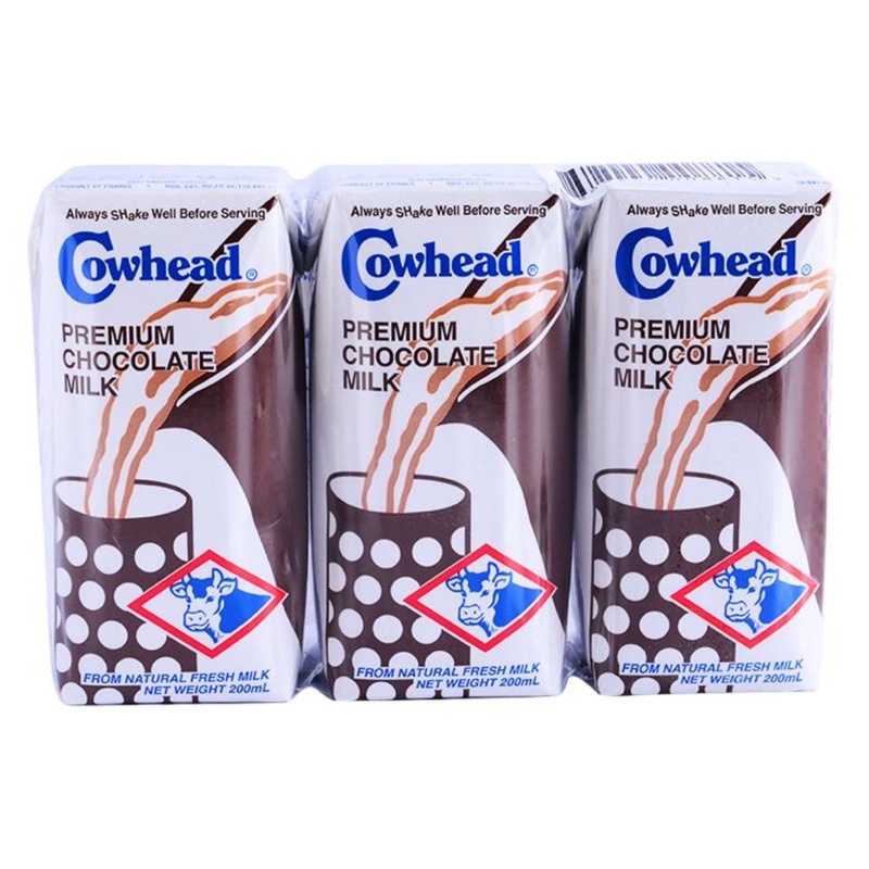 Cowhead Chocolate Milk 200mL x 3 [Fresh Milk - UHT Milk] | Shopee ...