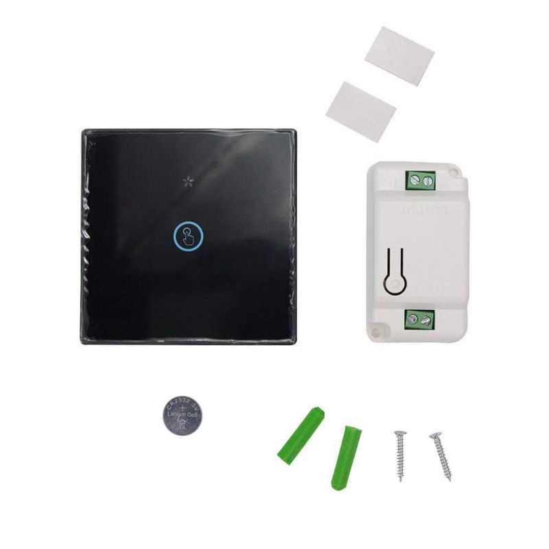 RF 433MHZ Wireless Glass Light Switch Touch Panel Remote Controller ...