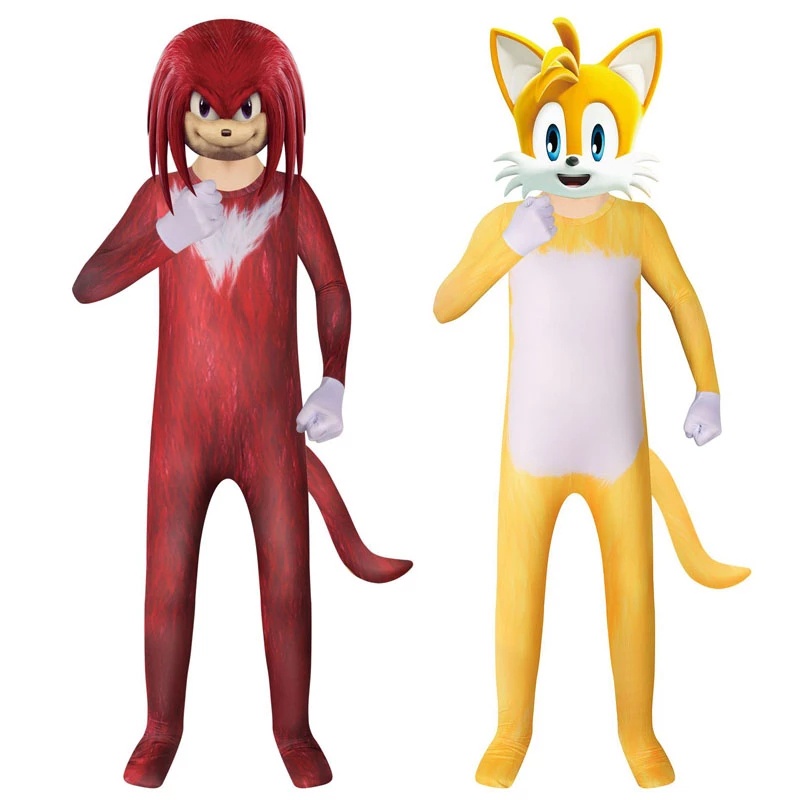 Red Sonic Cosplay Costume for Children Halloween Party Rat Jumpsuit ...