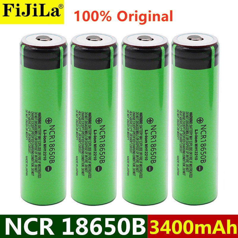 100% New Original Panasonic NCR18650B 3.7v 3400mAh 18650 rechargeable lithium battery for ...