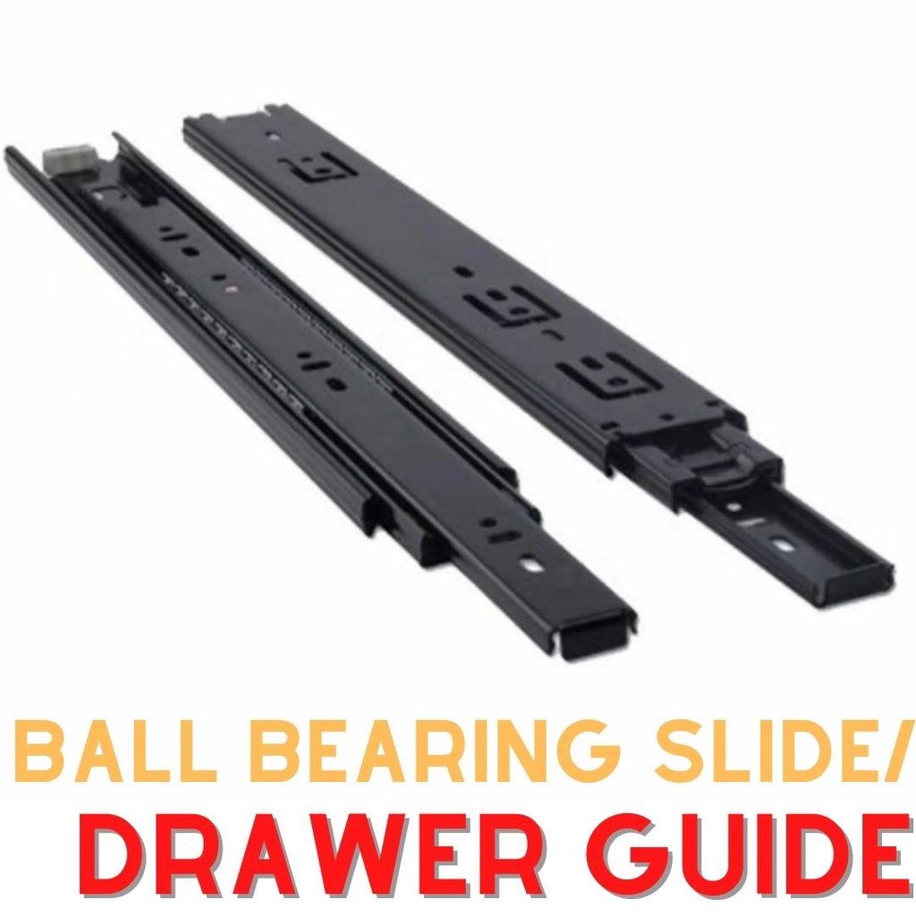 (PER PAIR) Drawer Guide Full Extension Ball Bearing Heavy Duty (12 ...