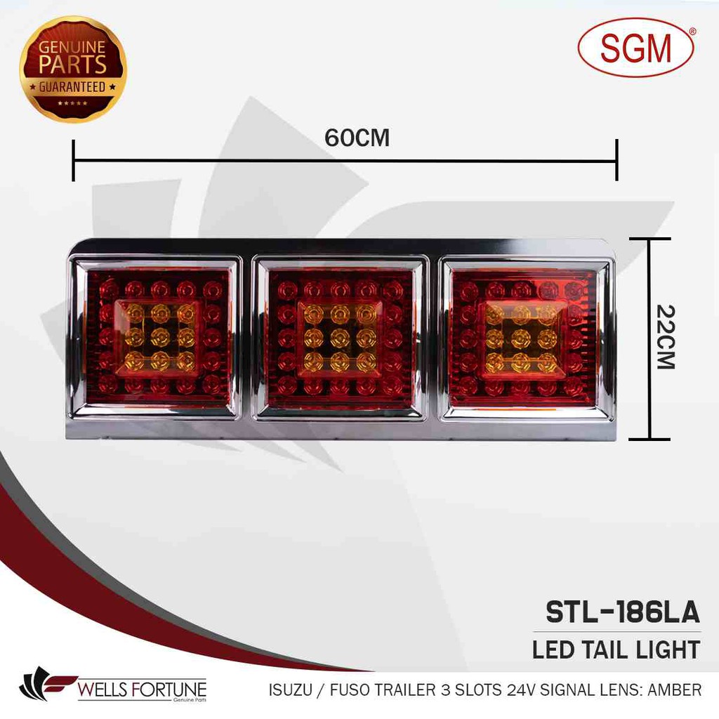 ISUZU / FUSO TRAILER 3 SLOTS 24V SGM LED TAIL LIGHT | Shopee Philippines