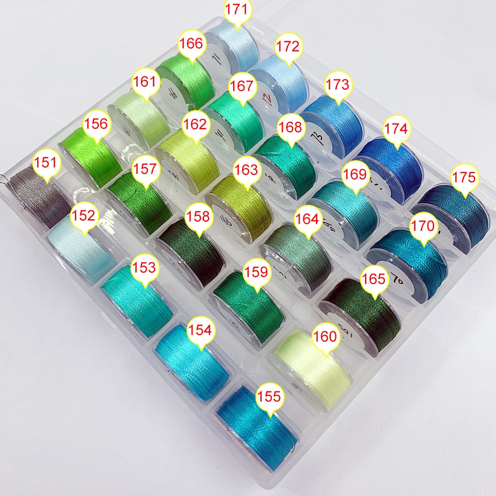 Recommend 120d/2 Mercerized Embroidery Thread 25 Colors Glossy Ice Silk ...