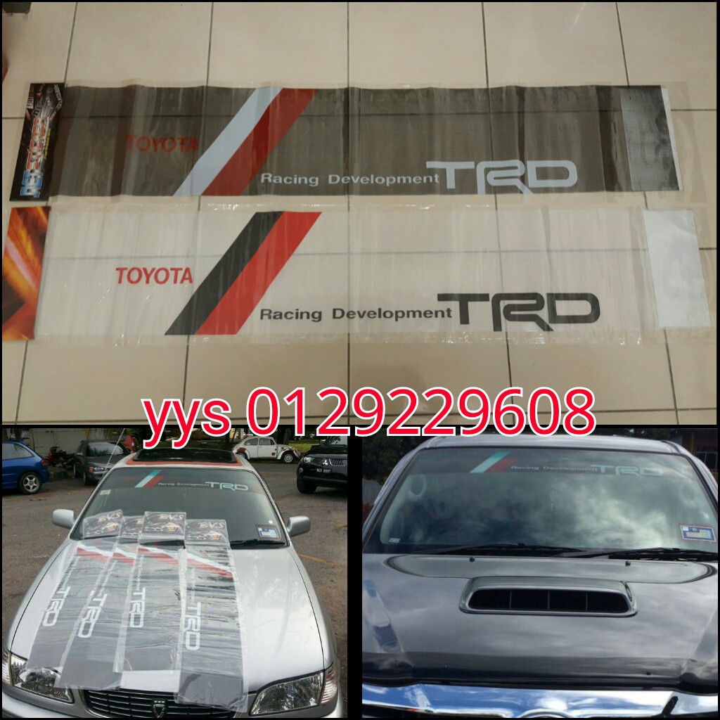 Windshield STICKER Windscreen Sticker TOYOTA TRD TAMPAL DALAM TOYOTA ...