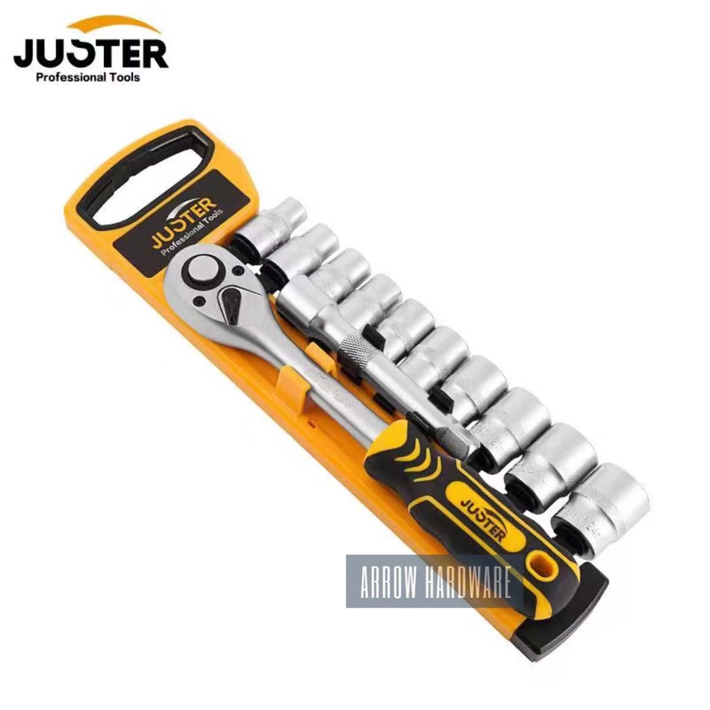 Jaguar Juster 12pcs Reversible Ratchet Handle w/ SAE Socket Set (1/2 ...