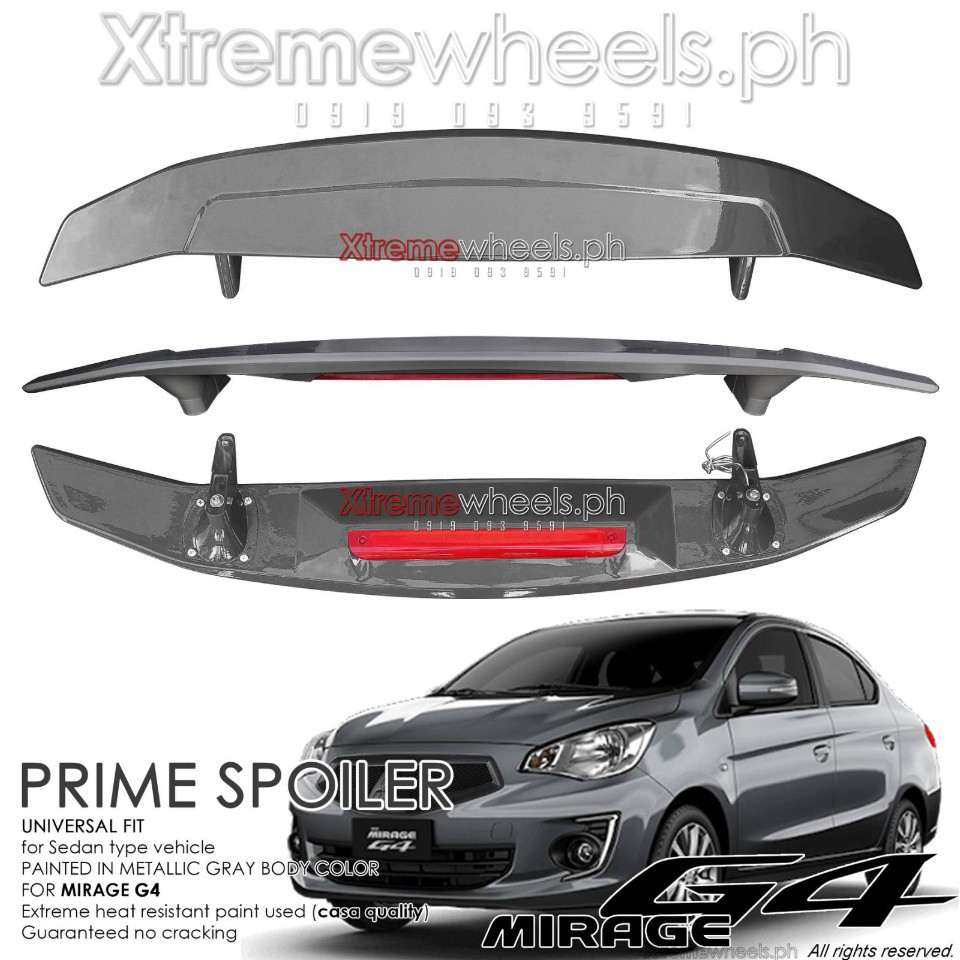 Mirage G4 2019-2022 Spoiler Titanium Gray Casa Quality Paint ( g4 ...