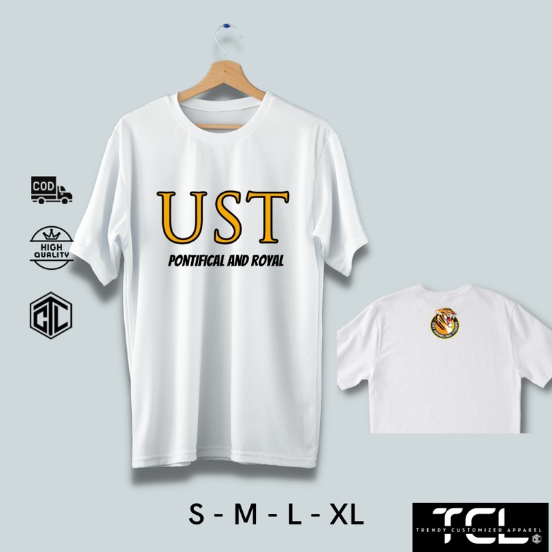 UST T-shirt | Black and White | University of Santo Tomas | Shopee ...