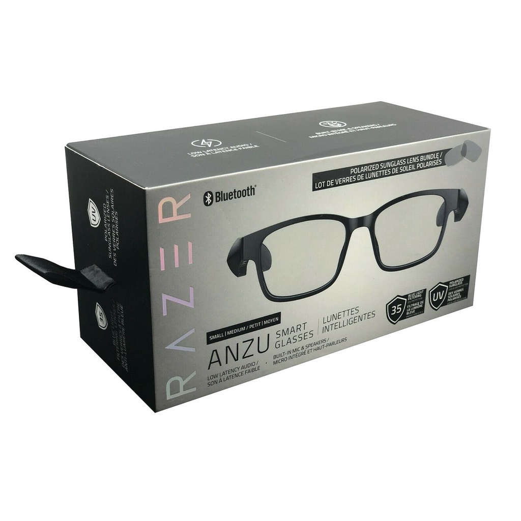 Razer Anzu Smart Glasses ( Rectangle Design, Size S / M ) - Bluetooth ...