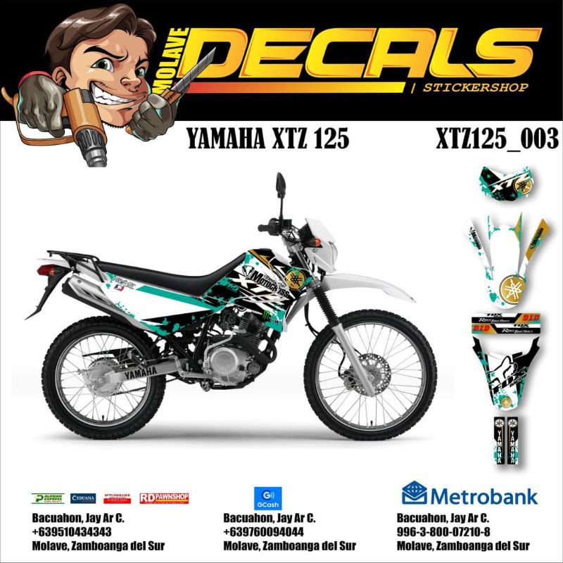 Yamaha XTZ 125 Decals Set | XTZ125_003 | Shopee Philippines