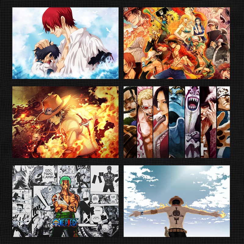 One Piece Poster Wall Sticker Japanese Anime Poster One Piece Luffy ...