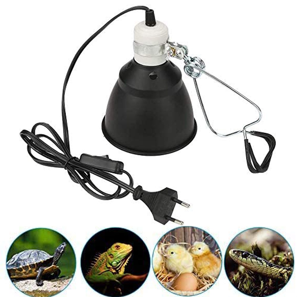Reptile UVA UVB Lampshade Holder Turtle UVB Heating Bulb Light Holder with Clamp Lighthouse for ...