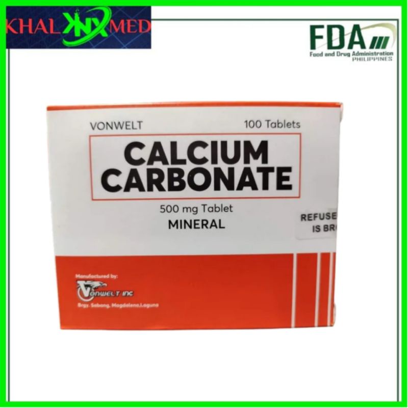 VONWELT CALCIUM CARBONATE MINERAL 100 Tablets | Shopee Philippines