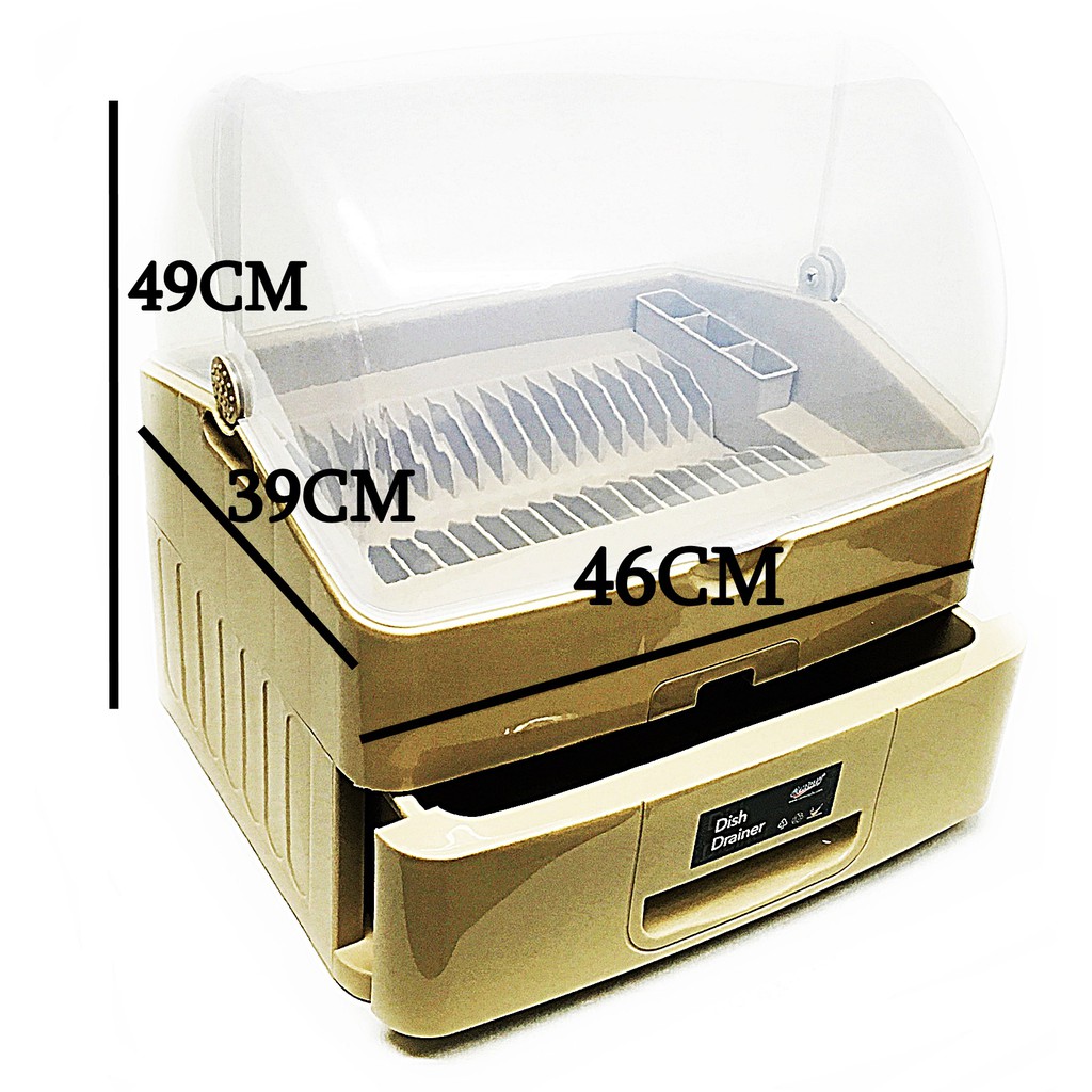 Century Double Layer Dish Drainer with Cover / Dish Drawer / Dish Rack ...