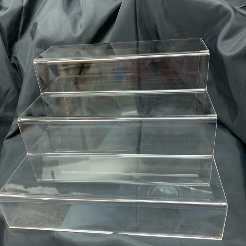 Acrylic Display Stand Double Layer / Three Layer Desk Bay - Stair ...