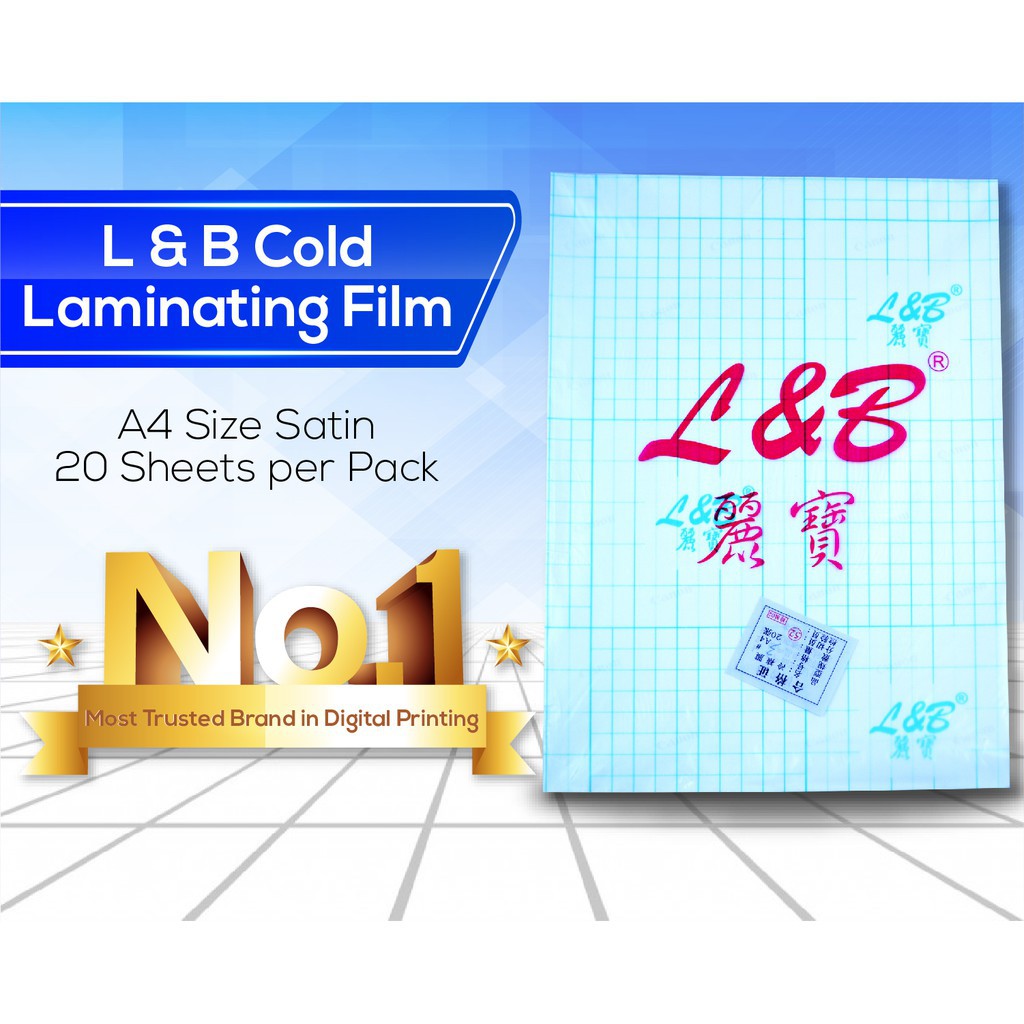 L & B Photo Top Cold Laminating Film A4 Size 80 microns Glossy ...
