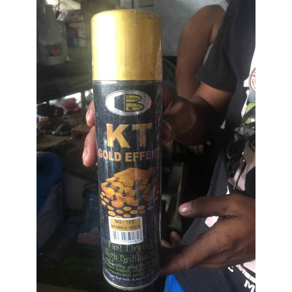 BOSNY KT GOLD EFFEKT SPARKLE GOLD / COPPER SPRAY PAINT | Shopee Philippines
