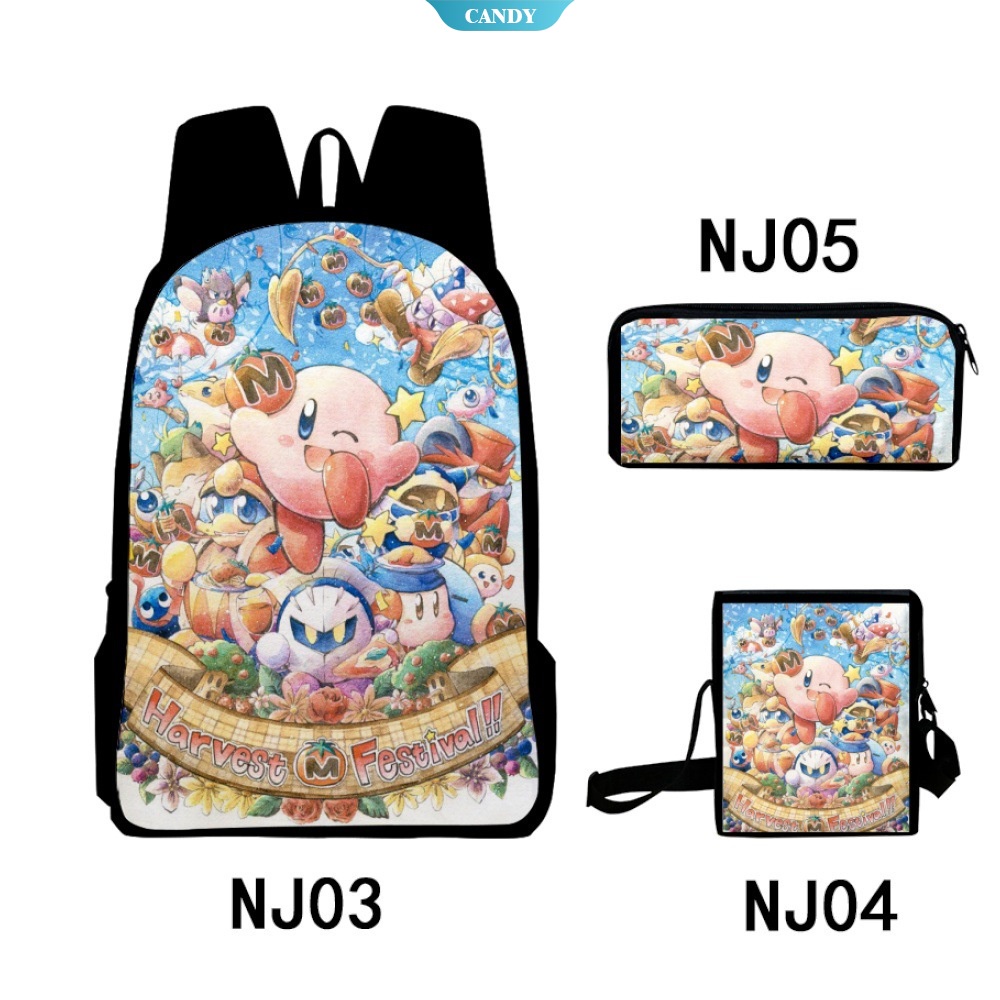 Star Kirby kirby schoolbag anime peripheral backpack 3-piece set ...