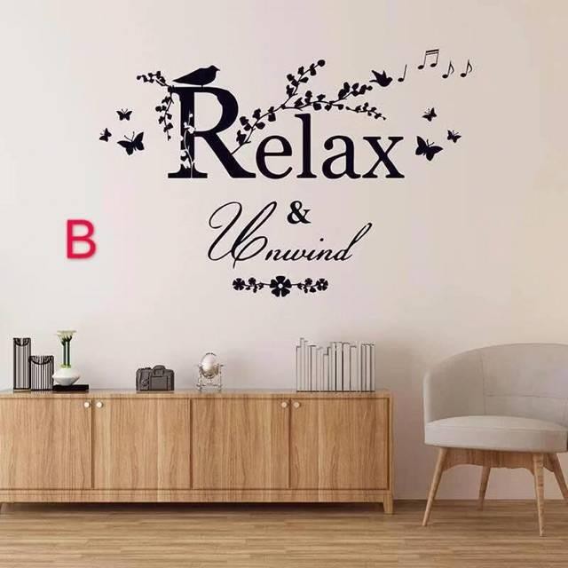 JTS Wall sticker Relax and Unwind DIY Self-adhesive Home Wall Decals ...