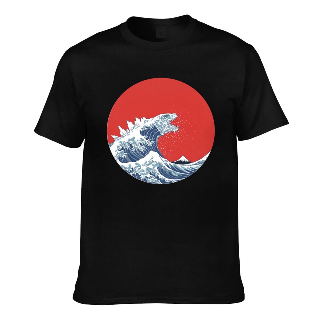 Pacific Rim Hokusai Kaiju Godzilla Men's Cotton T-Shirts | Shopee ...