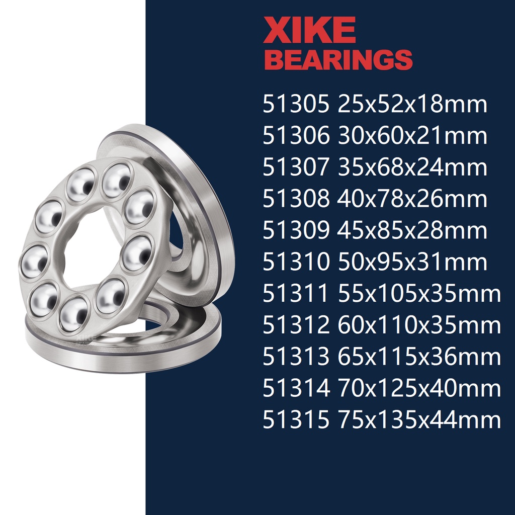 XiKe 51310 51311 51312 51313 51314 51315 Thrust Ball Bearing | Shopee ...