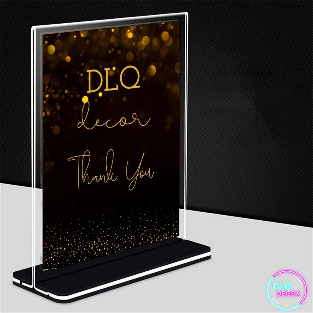 Mica menu of all sizes A4, A5, A6, A7 DLQdecor menu shelf with ...