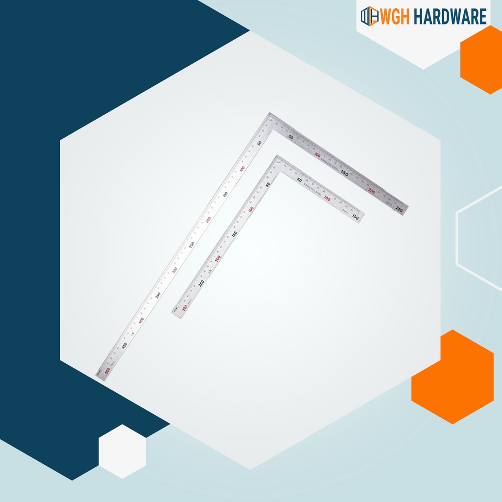 WGH Stainless Square 300x150mm 500x250mm Bar L Square Angle Ruler ...