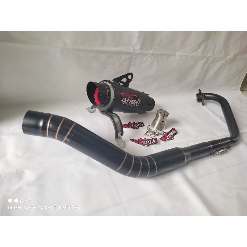 Exhaust ProLiner Tr 1 Black Series CBR150R, Satria Fu, R15, Vixion ...