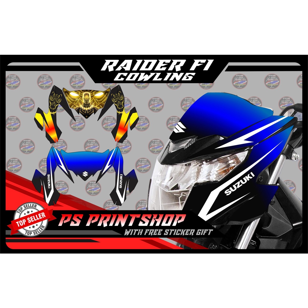 Raider Fi 150 R150fi Cowling Headlight Sticker Decals durable and high ...