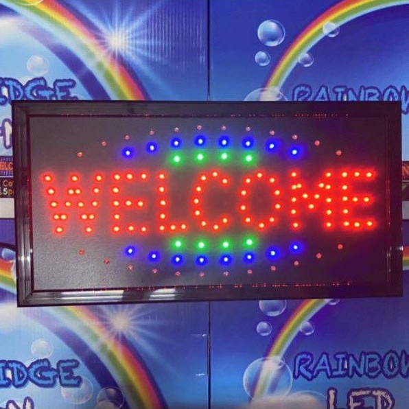 WELCOME - RAINBOW BRIDGE LED SIGNAGE (New-Small-Large) #SIZE:W48cm ...