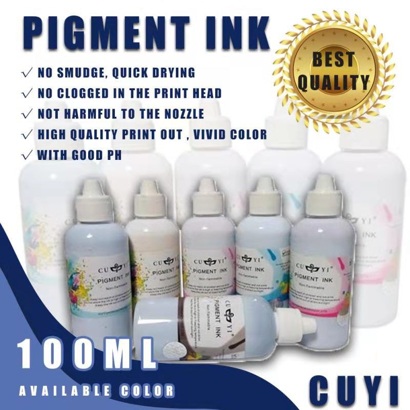 CUYI Pigment Ink 100ml 1set - ( C,M,Y,K,LM,LC ) | Shopee Philippines