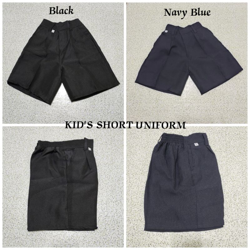 KID'S SHORT SCHOOL UNIFORM -KATRINA CLOTH-(BLACK and NAVY BLUE ...