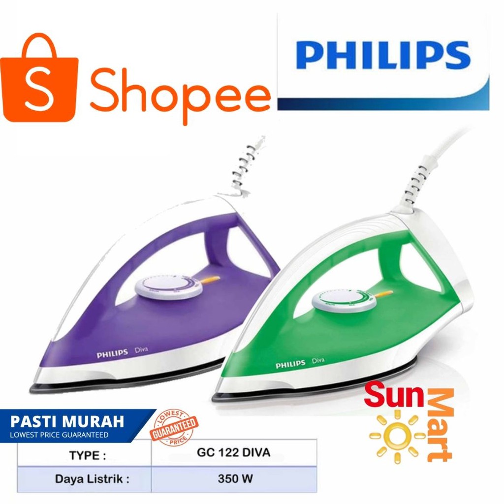 Quality Philips GC 122 Iron/Dry Iron Diva Philips GC 122 Official Warranty | Shopee Philippines