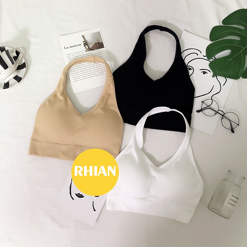 Rhian Hang around Neck Sexy Backless Underwear Bra Wrapped Chest Vest ...