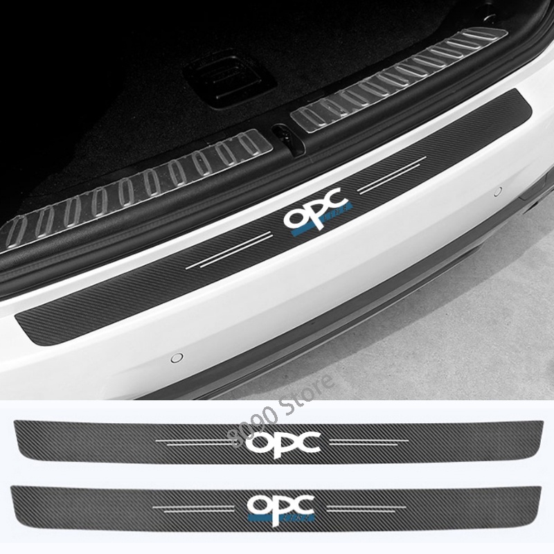 Car Carbon Fiber Threshold Anti-stepping Stickers Auto Trunk Pedal ...