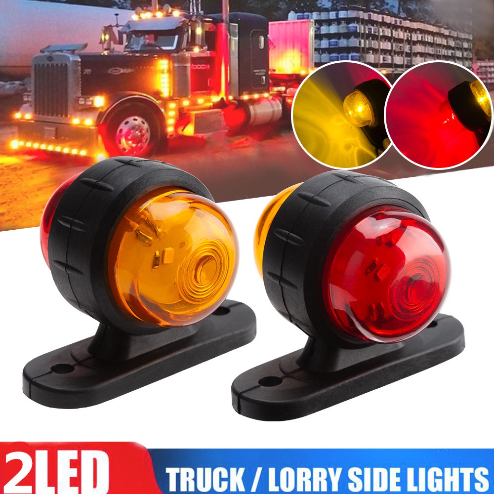 2pc 12V/24V LED Truck Car Lampu body Truck lampu lori side marker light ...