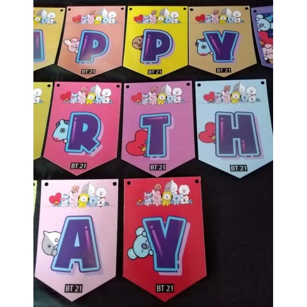 HAPPY BIRTHDAY banner BT21 banner | Shopee Philippines