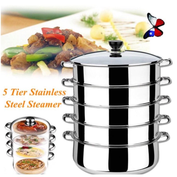5 layers stainless steel 28cm Steamer | Shopee Philippines