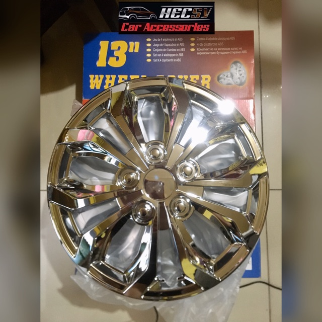 13" HubCab Wheel Rim Cover Chrome eon alto spin aveo Hubcap mags ...