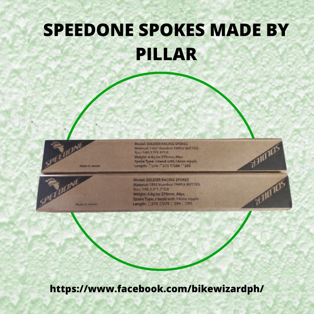 SPEEDONE SOLDIER RACING SPOKES 275mm (MADE BY PILLAR) | Shopee Philippines