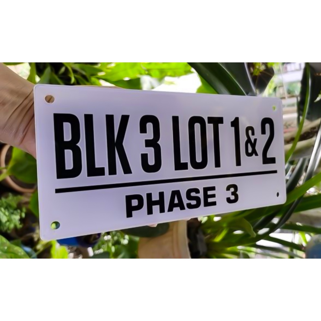 (HPNV02) Home address plate / House plate number with 6mm acrylic ...