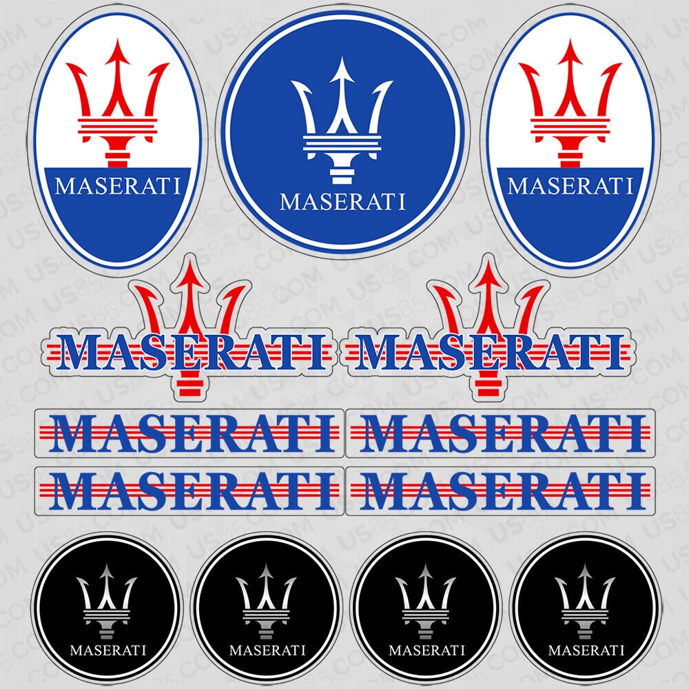 For Maserati Car Sticker Decal Clear Stripes Logo Decoration Sport 13 ...