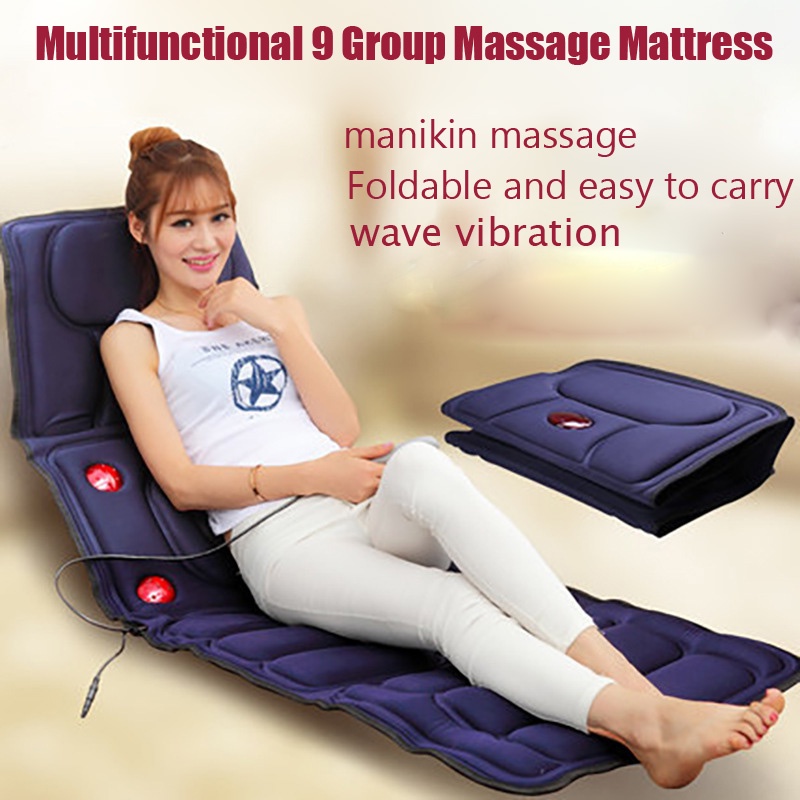Foldable 9 in 1 Full Body Massager Mattress Automatic Heating Infrared ...