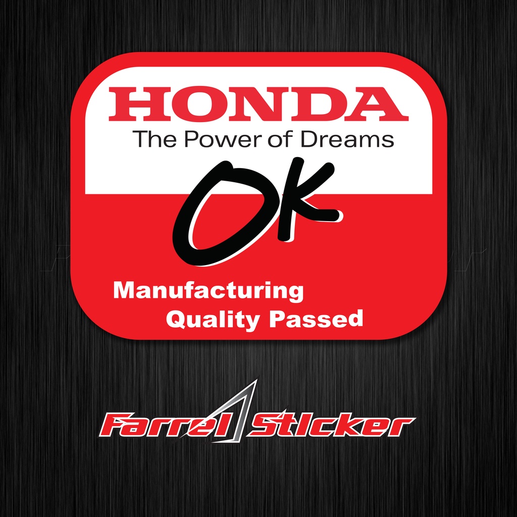 Honda OK STICKER HONDA QUALITY PASSED | Shopee Philippines